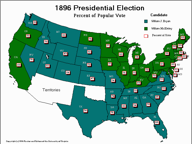Mapa De Las Elecciones De 1896