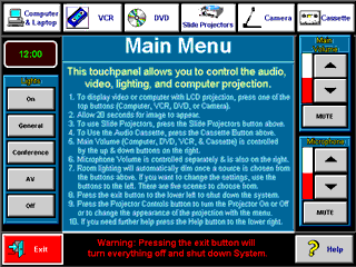 ePodium Training: Main Menu