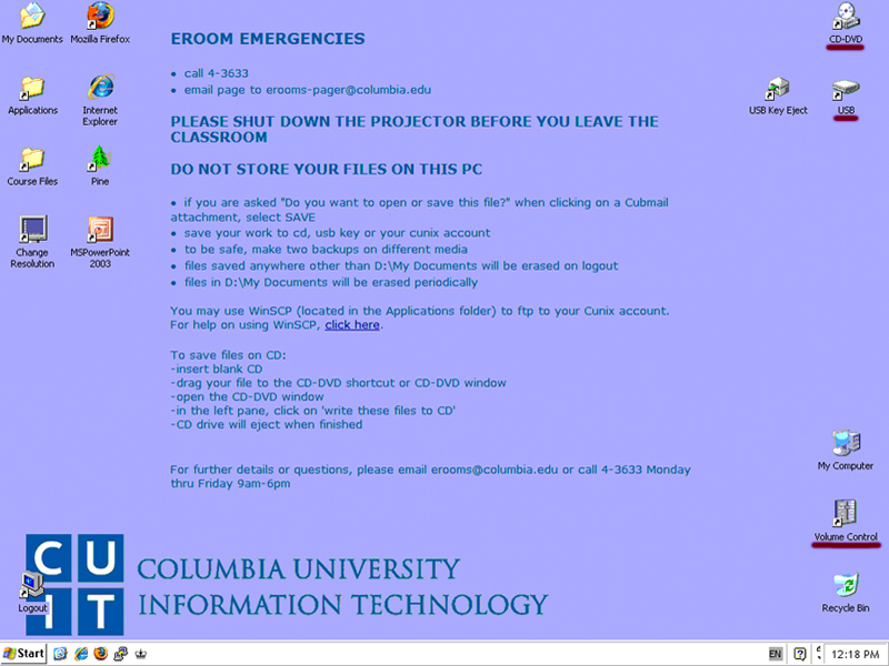 Electronic Classroom Tutorials