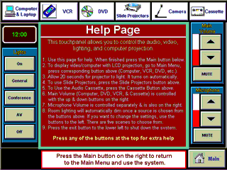 ePodium Training: Main Menu
