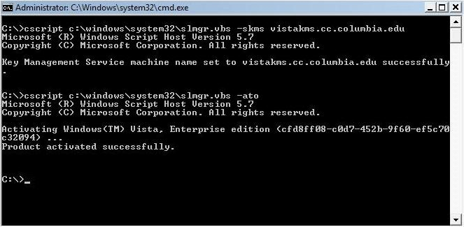 Windows Vista Activation