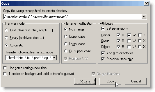 Using WinSCP: The Basics