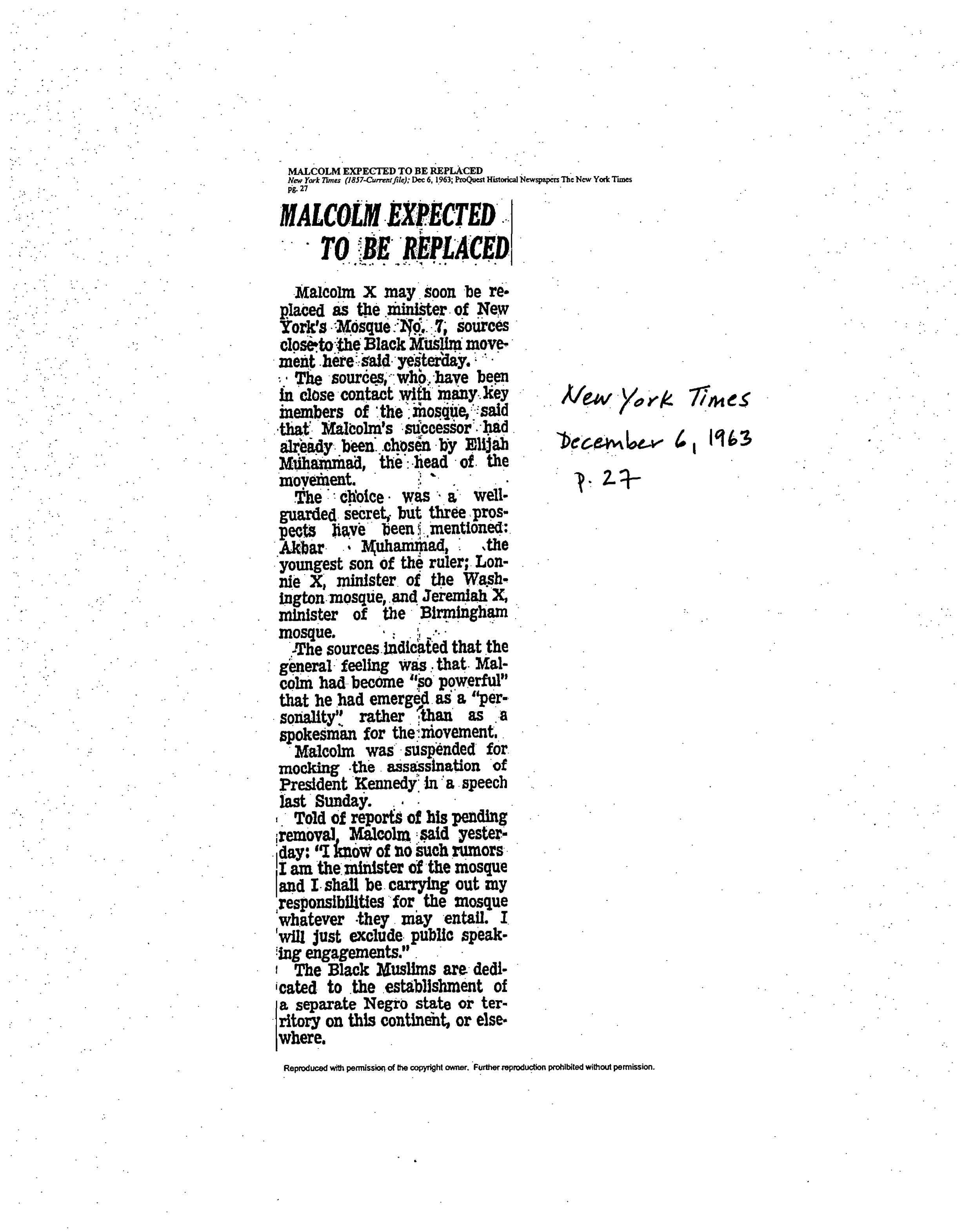 The Malcolm X Project at Columbia University