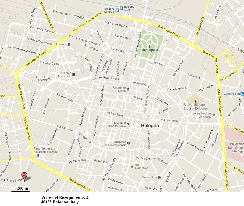 Marsigli Rossi Lombardi Bologna Map