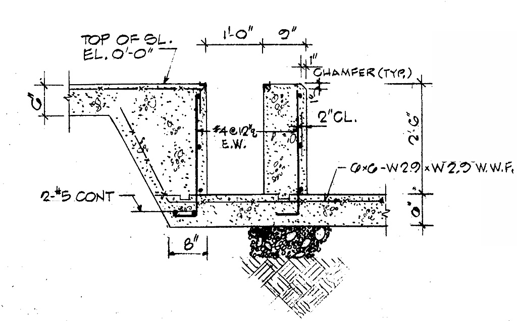 Drawing S7-7, section at perimeter trench