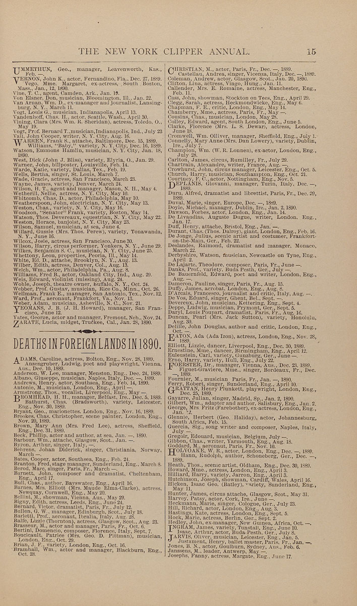 Columbia University Libraries: The New York clipper annual (1891)