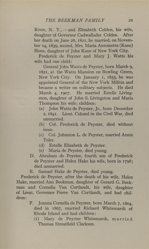 Columbia University Libraries: Distinguished families in America ...