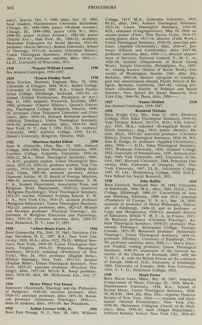 Columbia University Libraries: The Union Theological Seminary in the ...