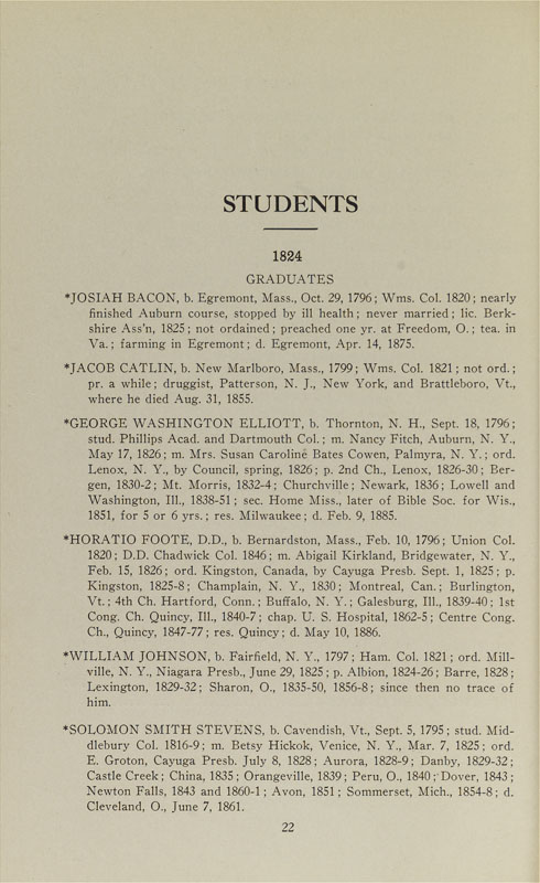 Columbia University Libraries: General biographical catalogue of Auburn ...
