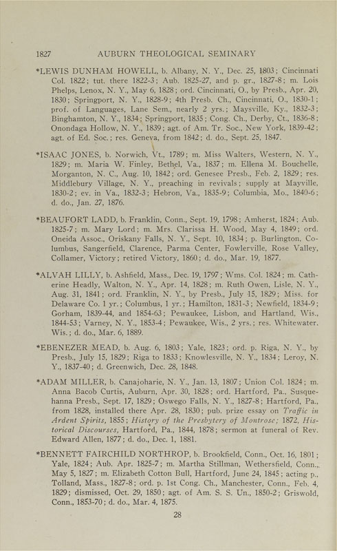 Columbia University Libraries: General biographical catalogue of Auburn ...