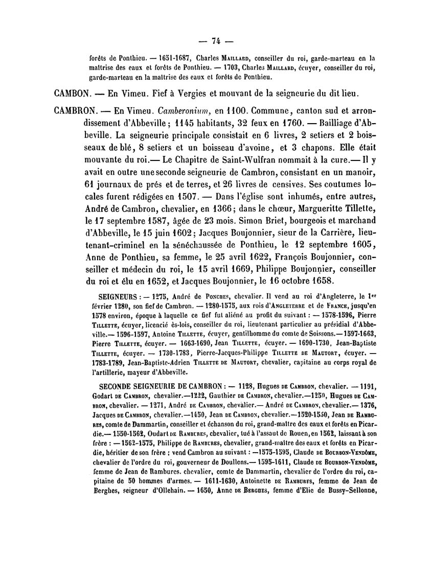 Columbia University Libraries: Les Fiefs et les seigneuries du Ponthieu ...