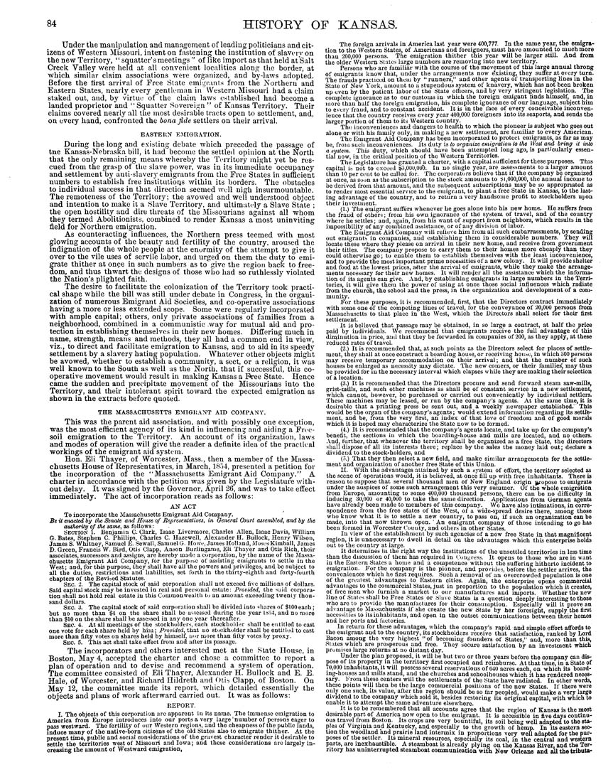 Columbia University Libraries: History of the state of Kansas (History ...