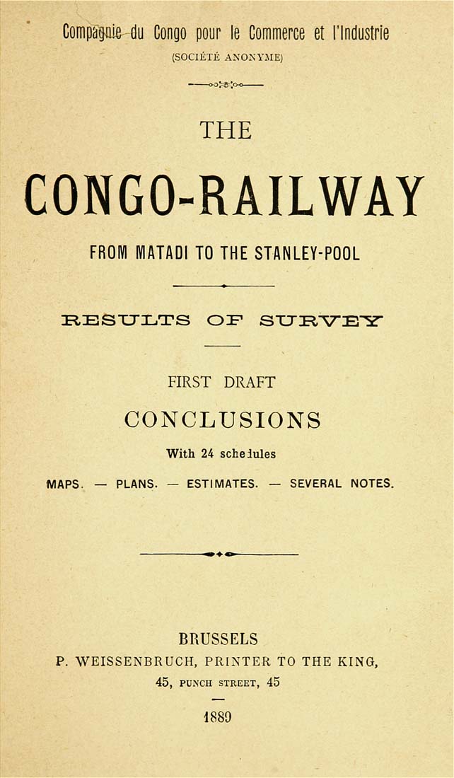 The Congo-railway from Matadi to the Stanley-Pool