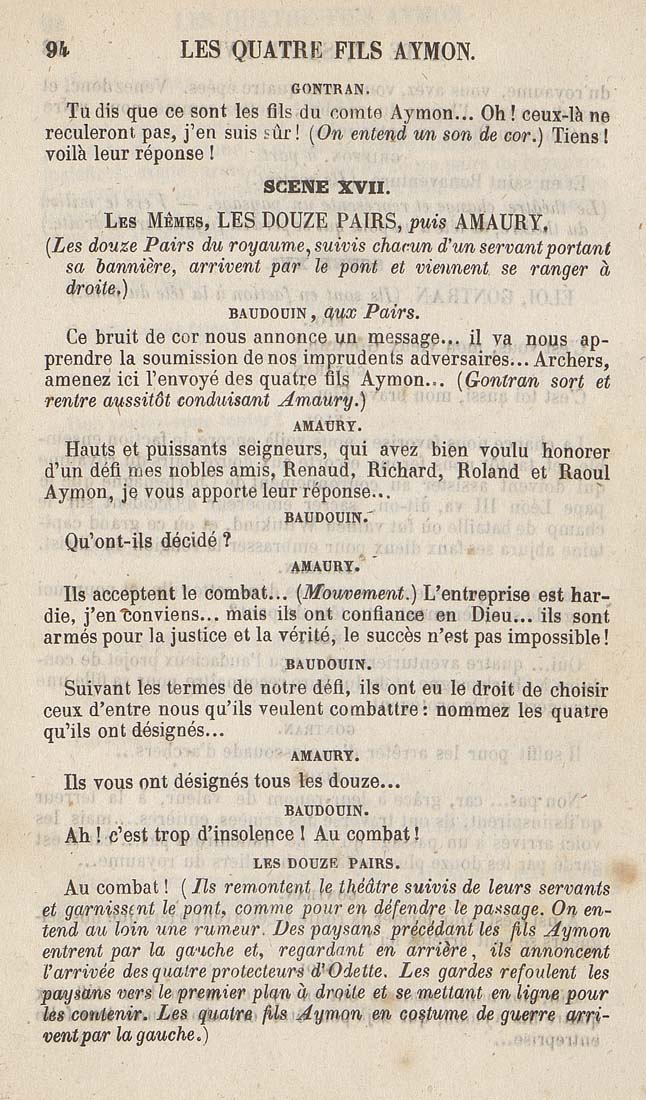 Columbia University Libraries: Les quatre fils Aymon