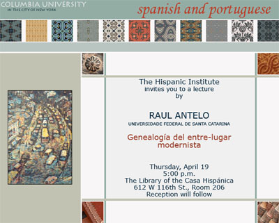 Previous Events Sponsored by the Hispanic Institute at Columbia University