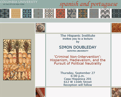 Previous Events Sponsored by the Hispanic Institute at Columbia University
