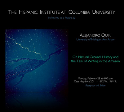 Previous Events Sponsored by the Hispanic Institute at Columbia University