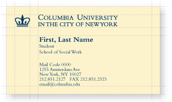 Business Card Design | Columbia SSW Branding Guidelines