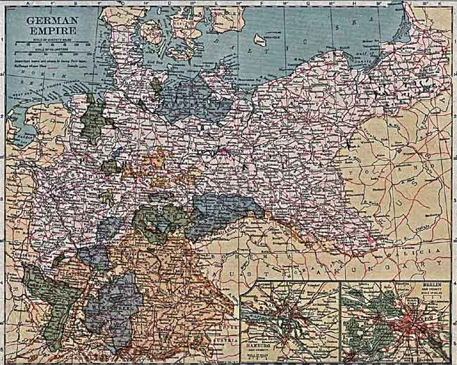 Map of the German "Empire" 1917