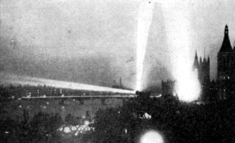 London under Zeppelin attack, 1915