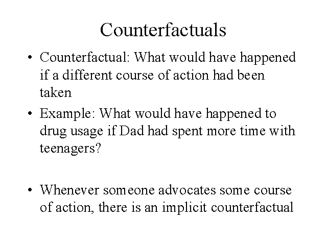 Counterfactuals
