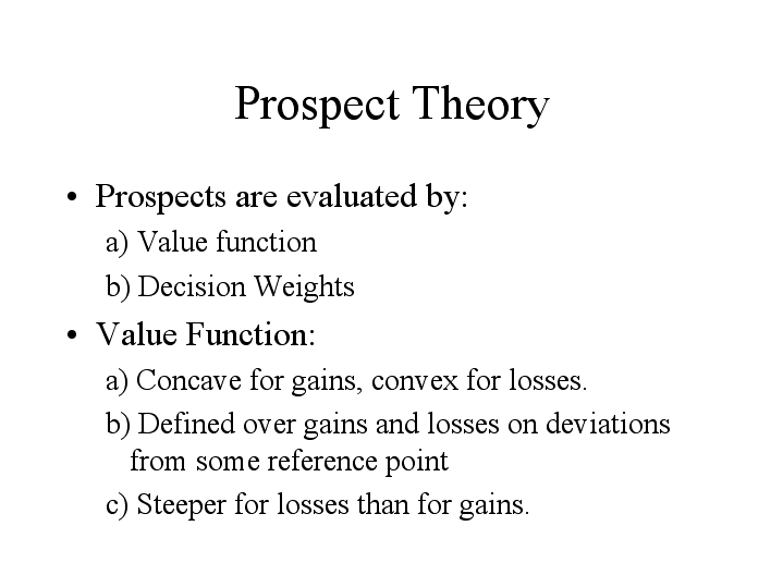 Prospect Theory