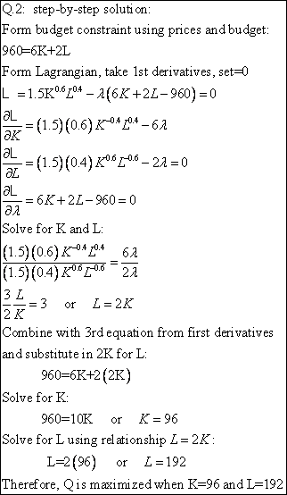 Problem Set - Economic interpretation of calculus operations - multivariate
