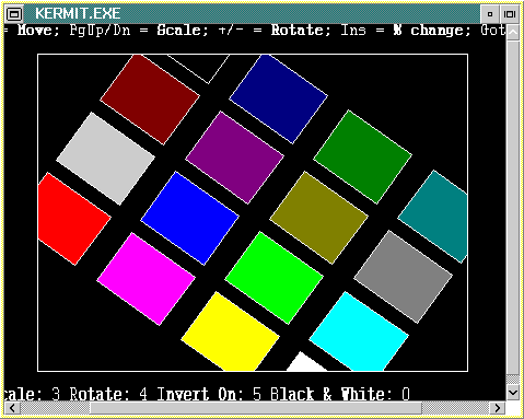 MS-DOS Kermit Graphics Screen Shots