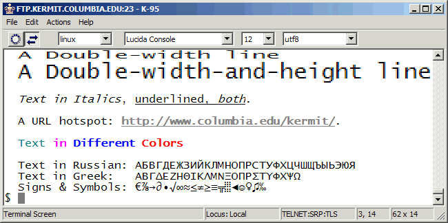Kermit 95+ Manual for K95 Version 2.1.3