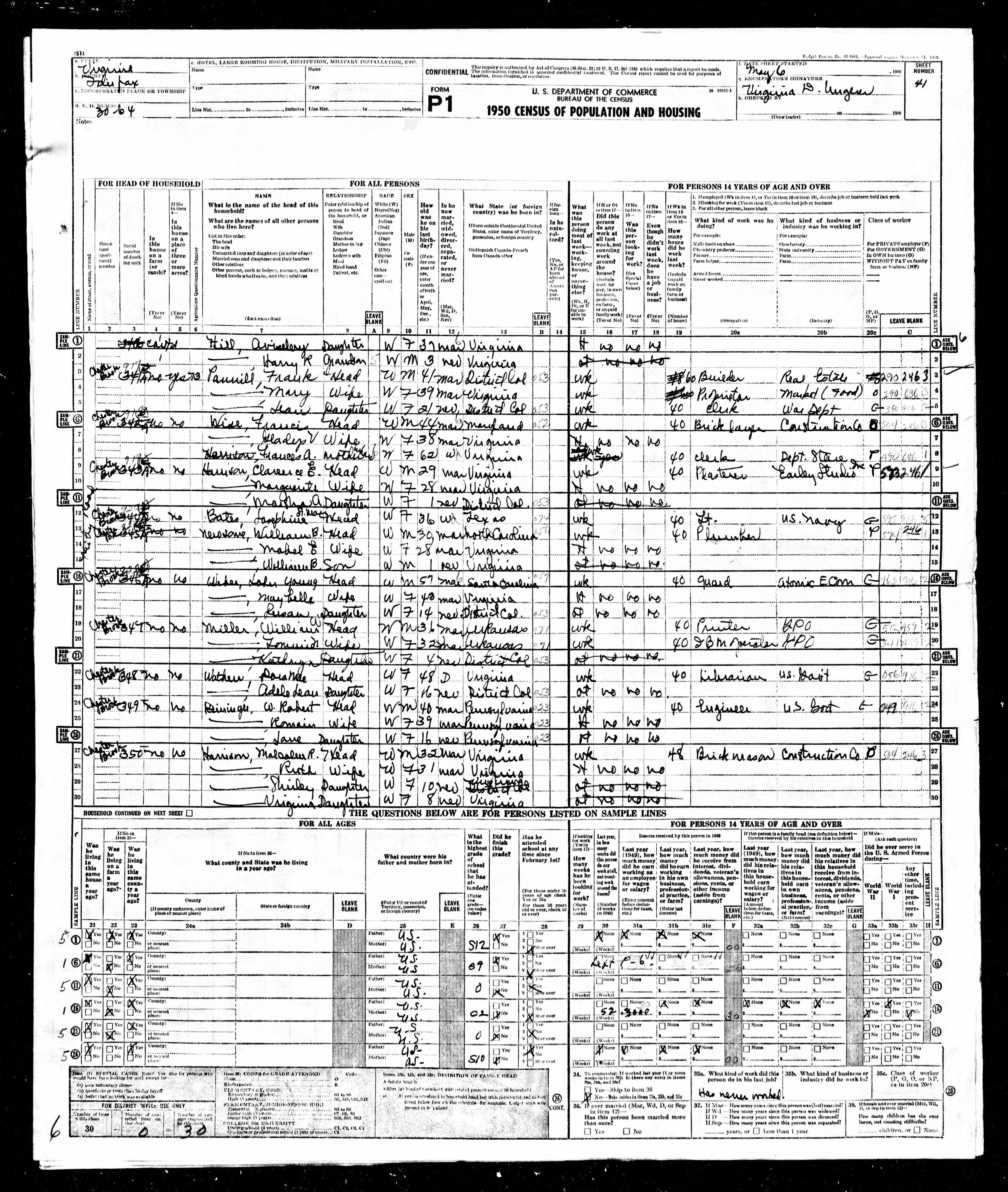 Chesterbrook Virginia 1947-1956