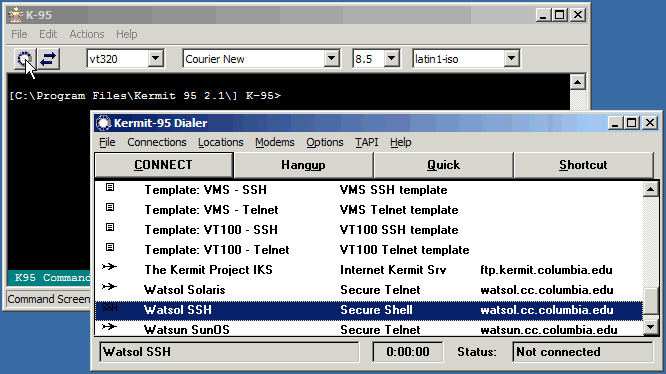 The Kermit 95 2.0 GUI