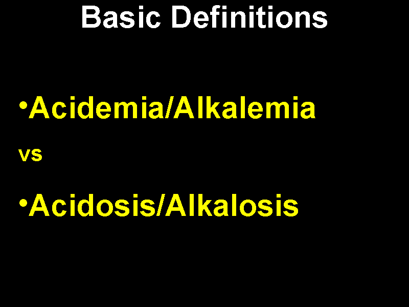 Basic Definitions