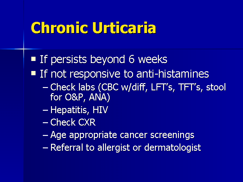 Chronic Urticaria