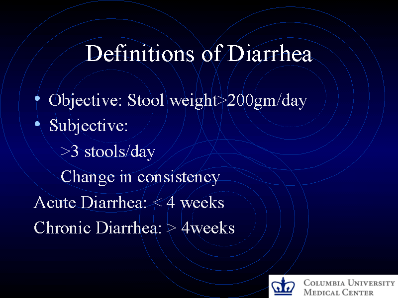 Definitions of Diarrhea