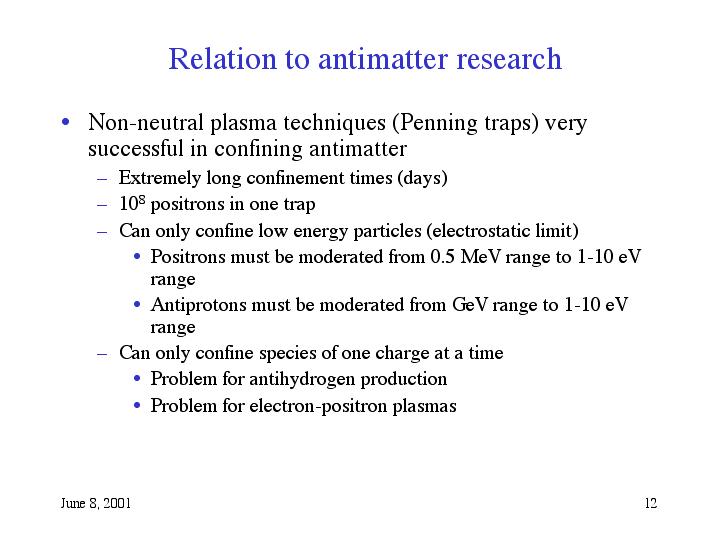 Relation to antimatter research